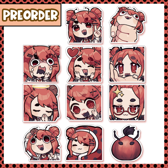 Beribug Emote Sticker Pack Preorder V Oshi