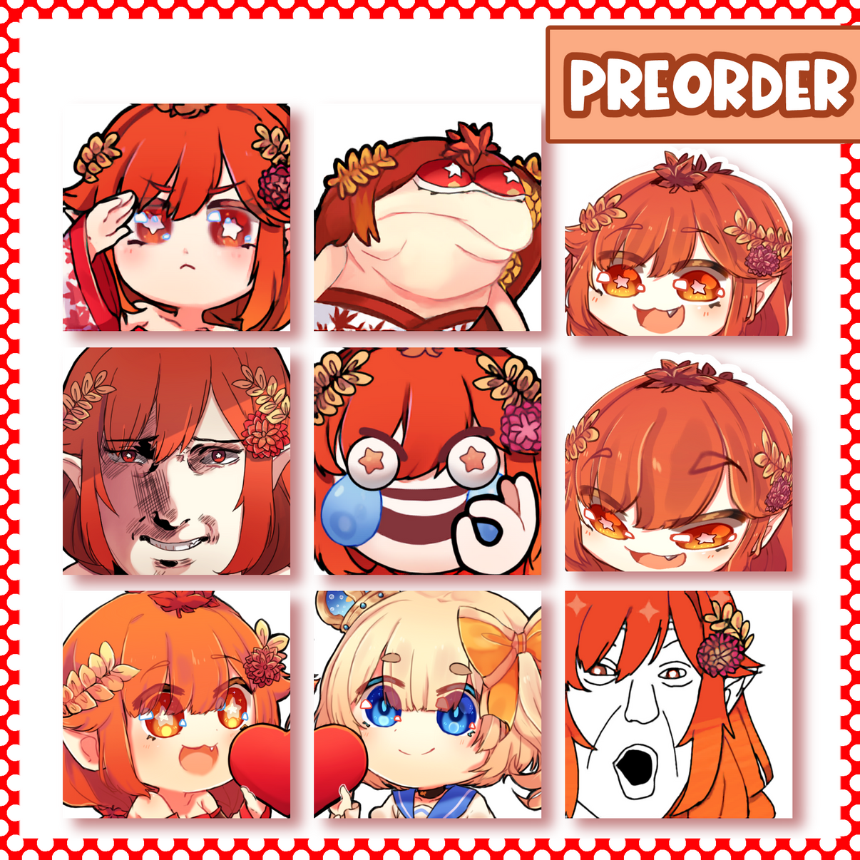 Hinabobina Emote Sticker Set [PREORDER] – V-Oshi