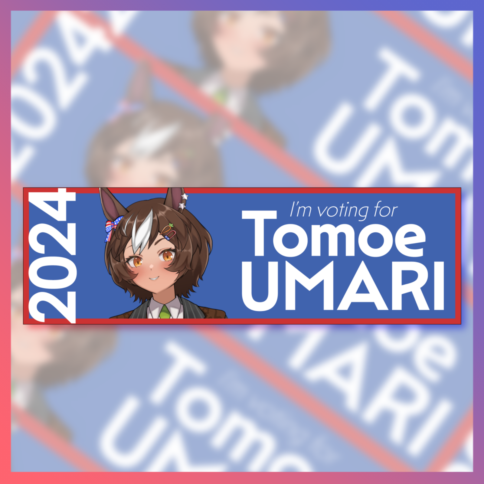 Tomoe Umari Presidential Bumper Sticker – V-Oshi