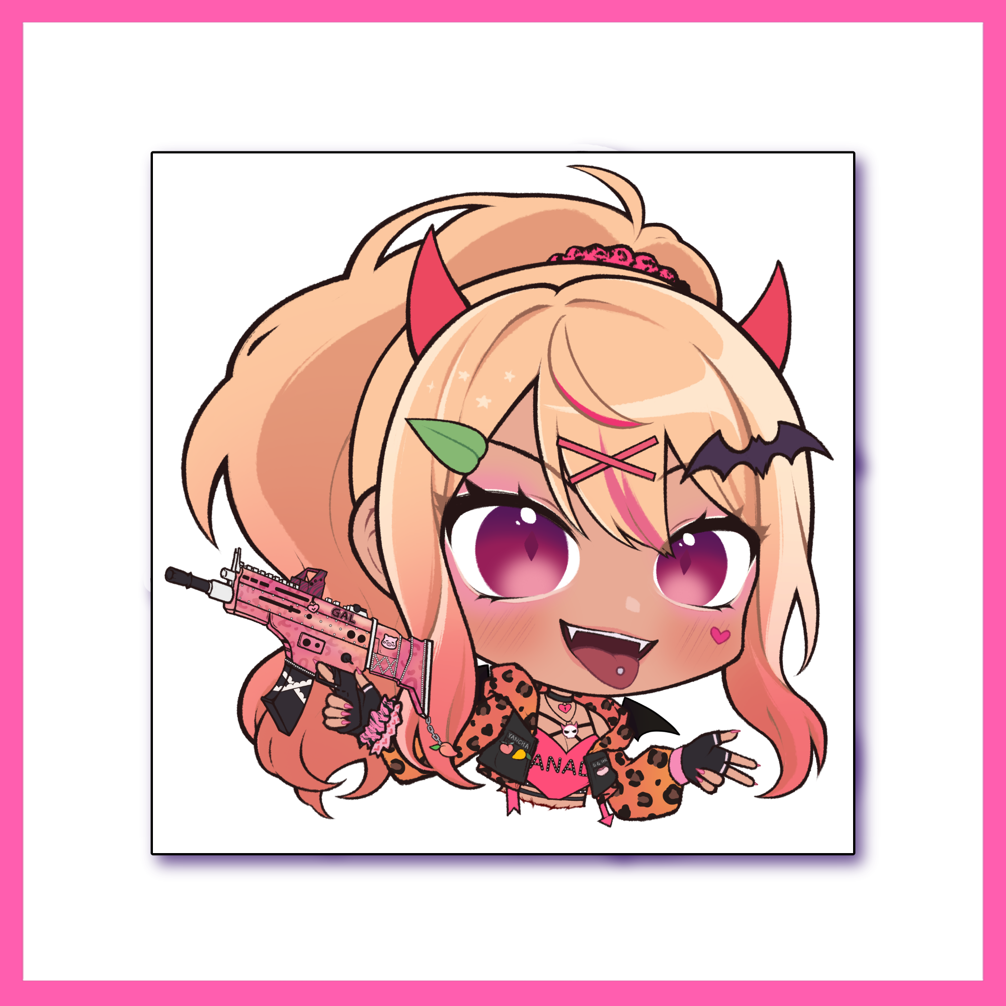 YanchaGal Chibi Square Sticker – V-Oshi