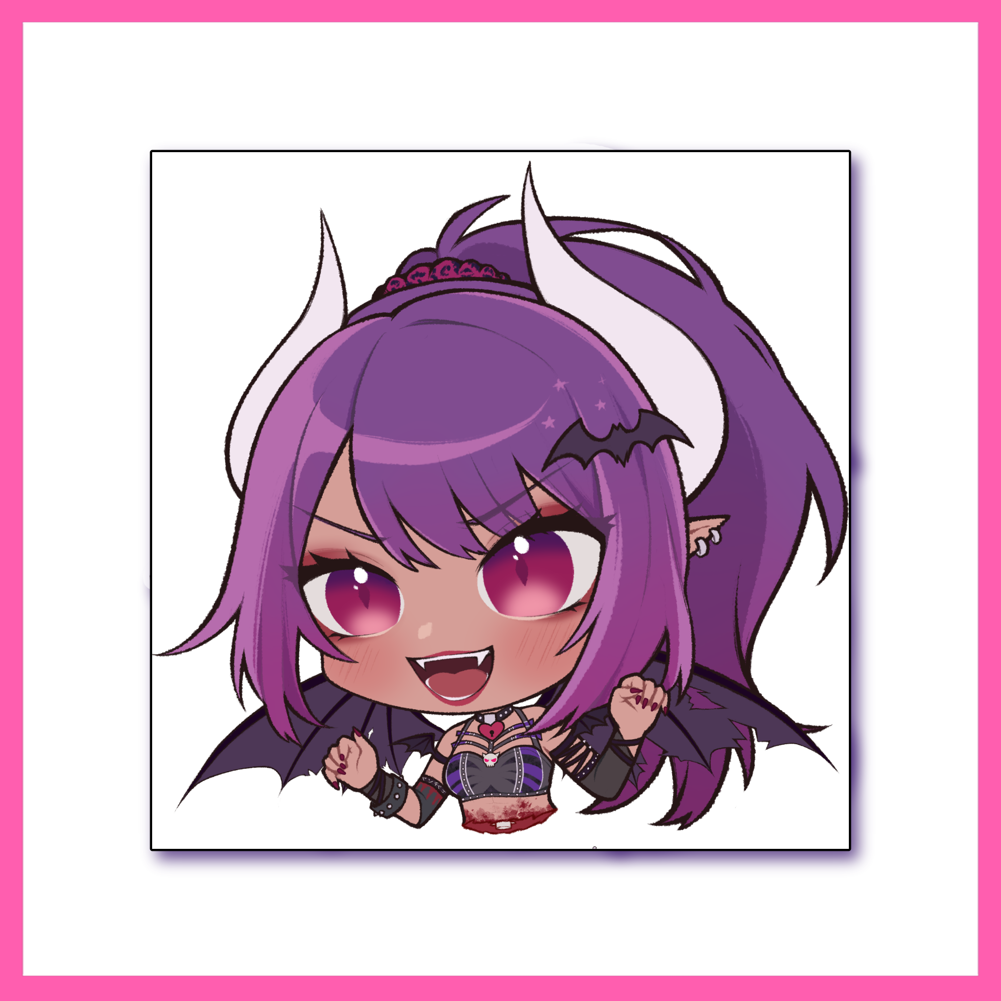 YanchaGoGo Chibi Square Sticker – V-Oshi