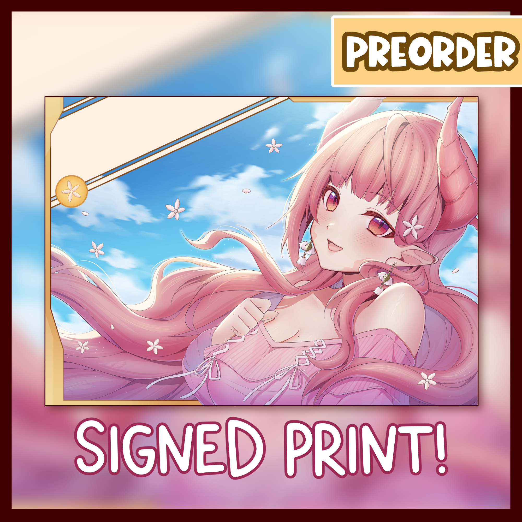 Limited Mokabean Signed Birthday 7x5" Print – V-Oshi