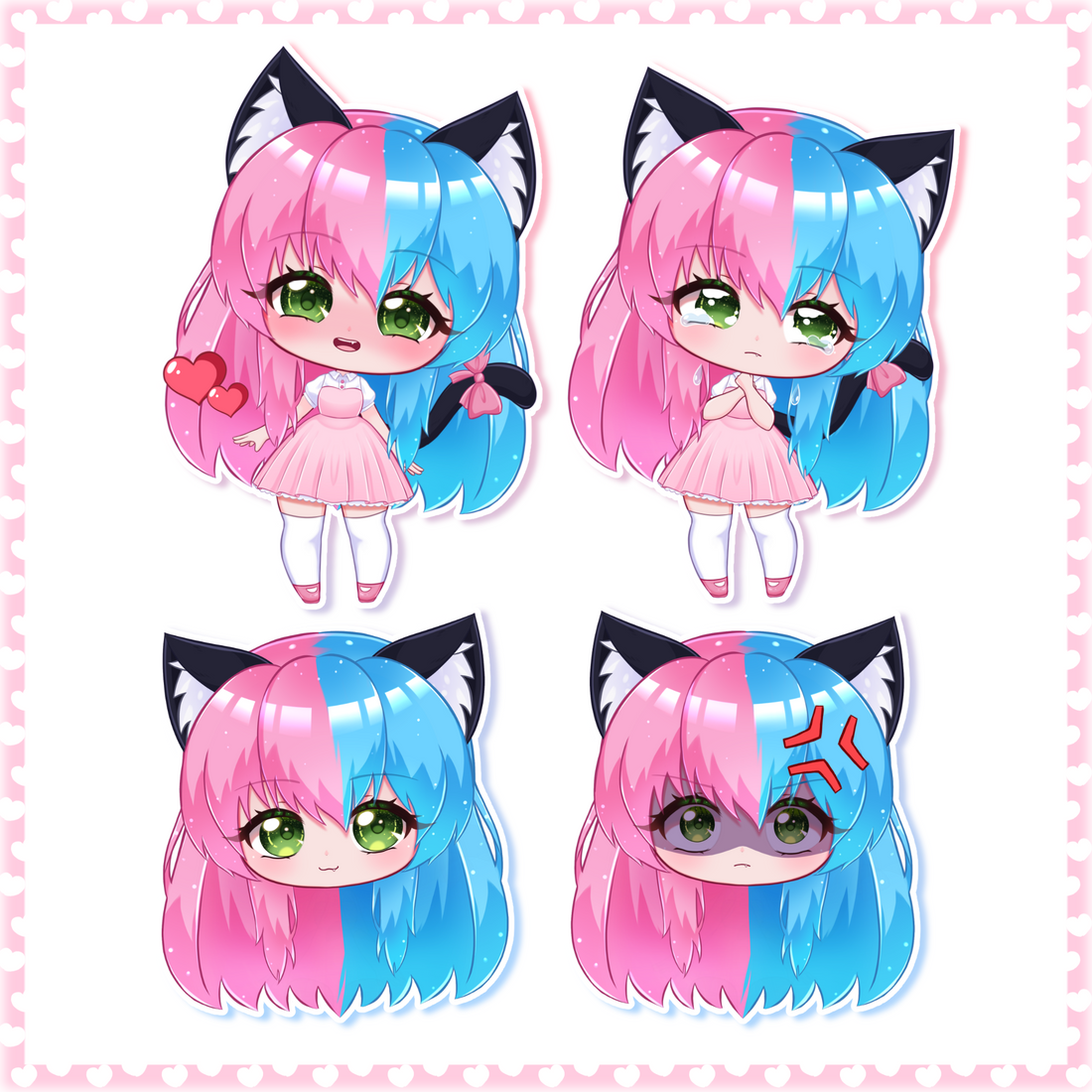 Chibi Kisa Sticker Pack – V-Oshi