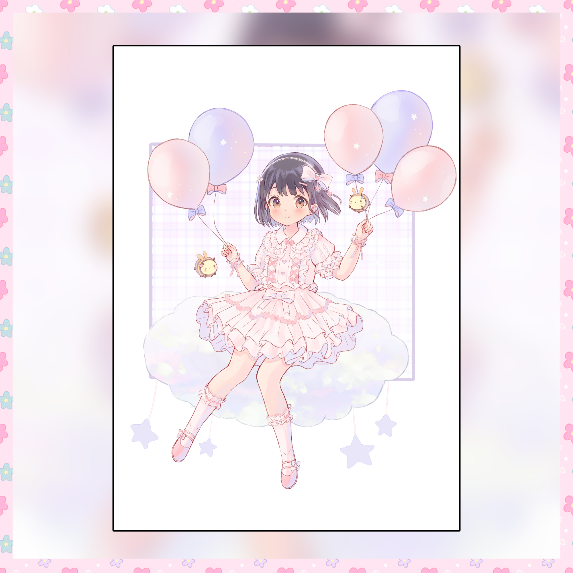 Feebee Balloon Babe 5x7" Print – V-Oshi